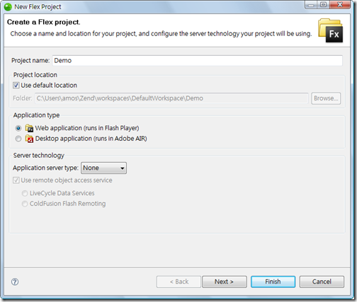 阿莫的學習旅程: Zend Studio入門(四)：建立第一個Flex Project